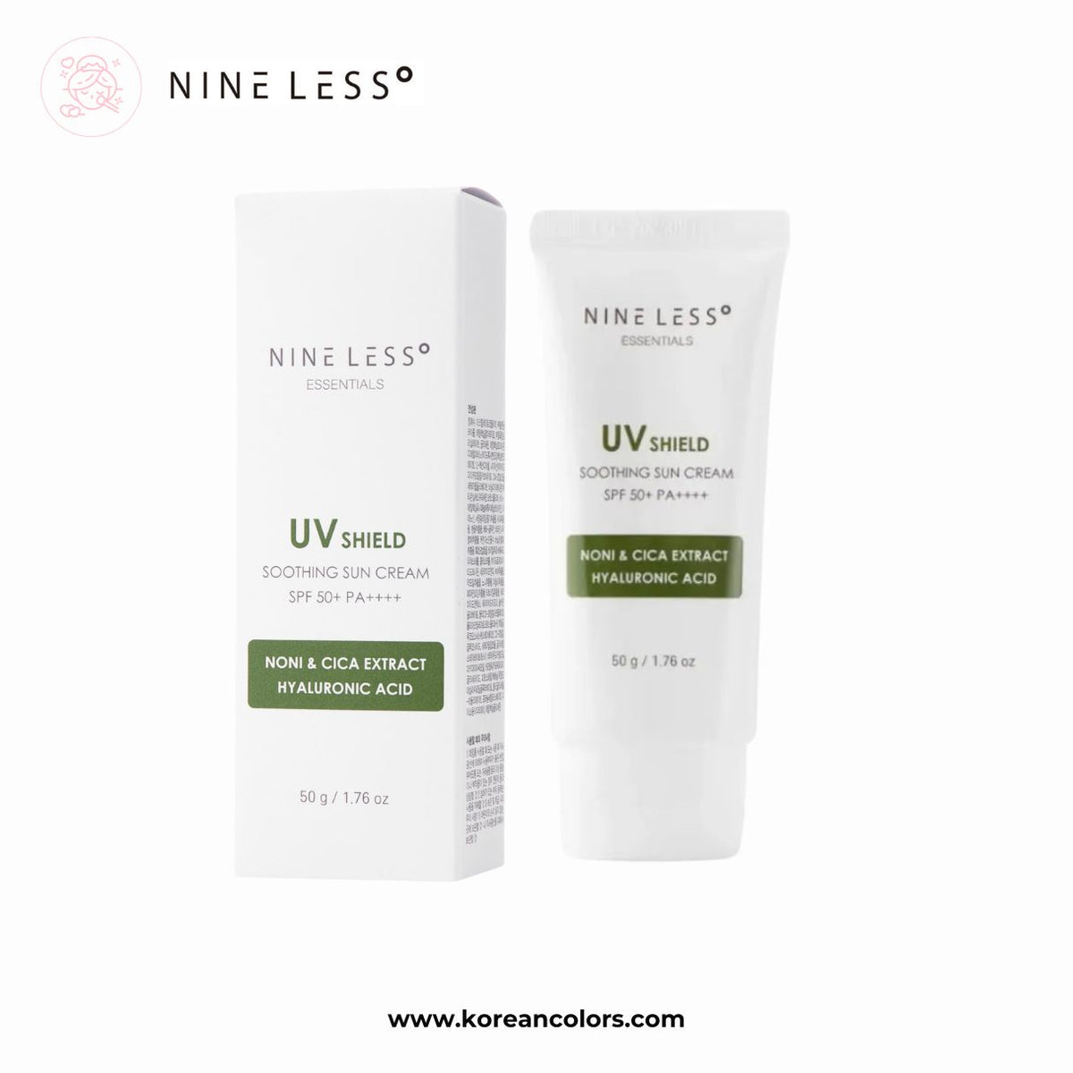 NINELESS Essentials UV SHIELD Soothing Sun Cream SPF 50+ PA++++ 50gr ...